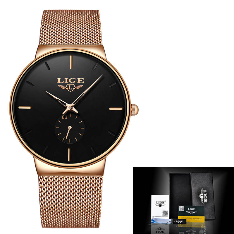 LIGE mesh strap waterproof men's watch – Alert Trendy