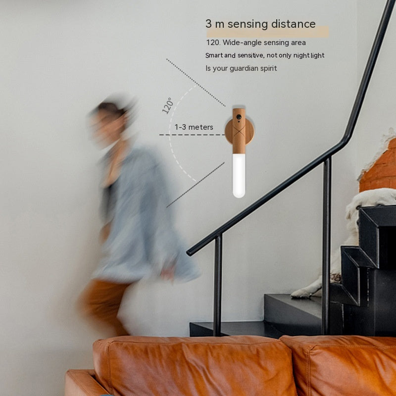 Wooden Wall Lamp Stairs Induction Lamp – Alert Trendy